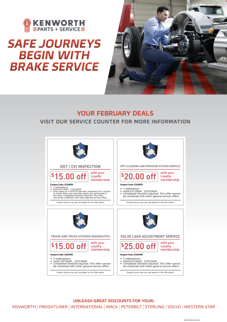 Service Monthly Specials - WKI Kenworth